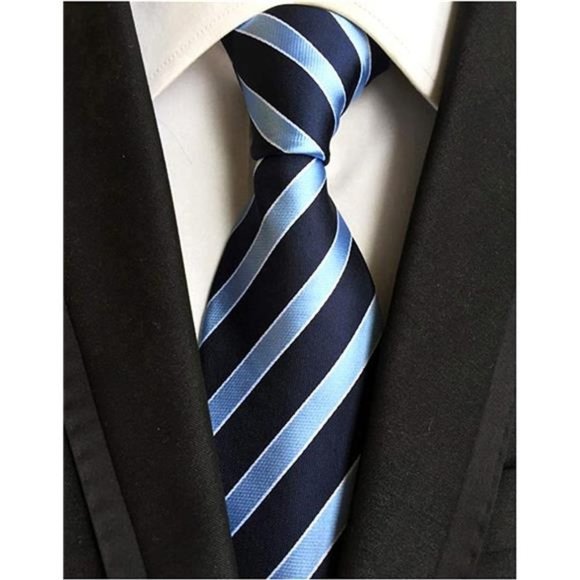 Accessories | Mens Gingham Check Stripe Ties Pattern Blue Navy Stripe ...